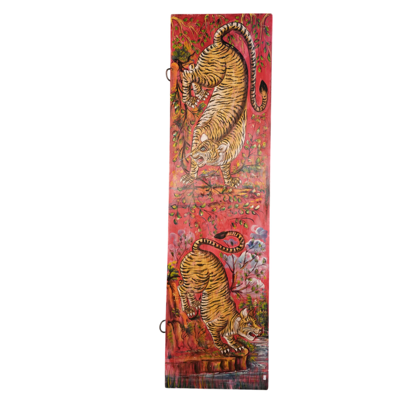 Old Wood Wall Panel (Tiger) - Indian Artisian Studio